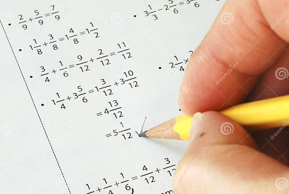 Doing Some Grade School Math Stock Image - Image of calculating, teach ...