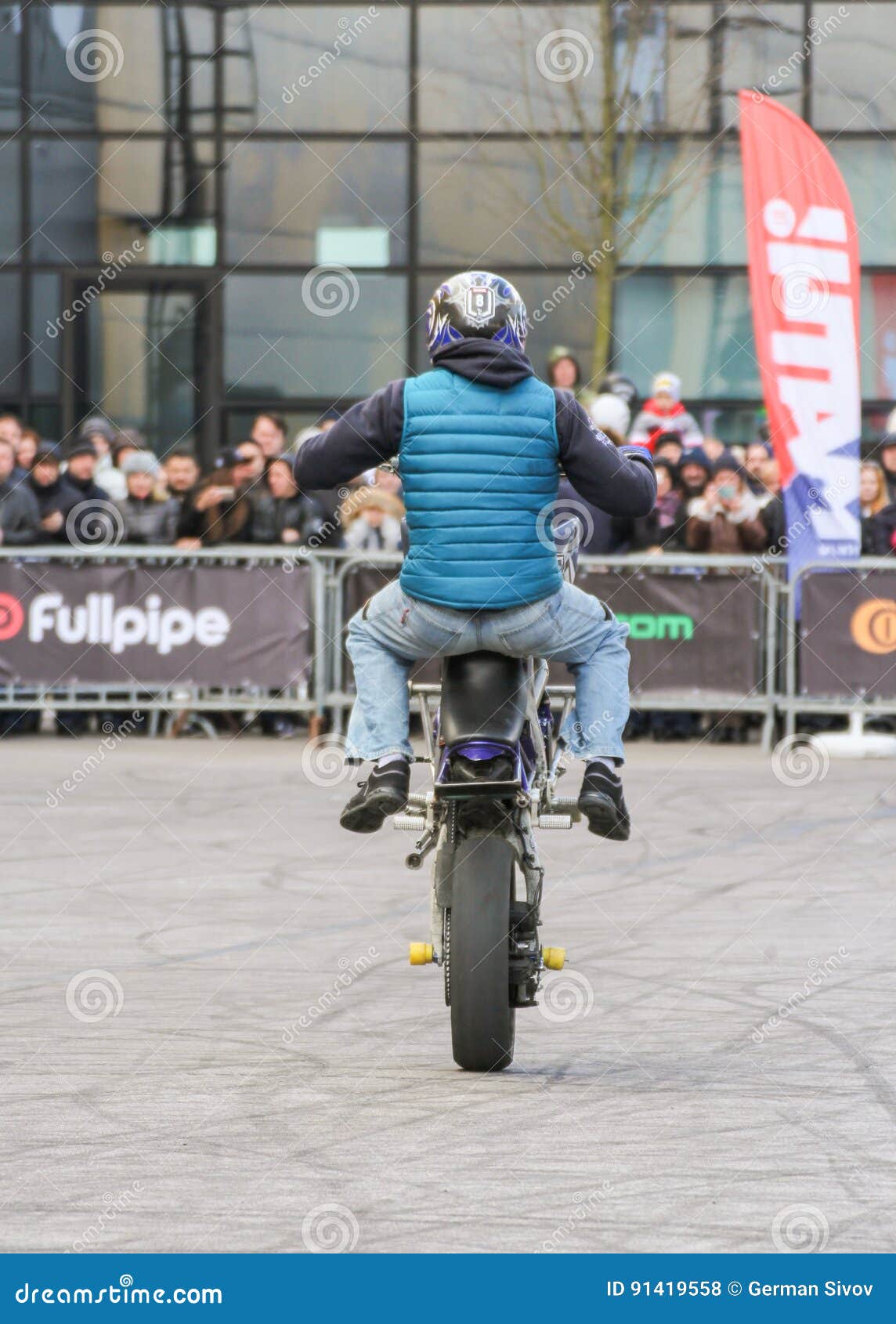 Doing the Tricks on a Motorcycle. Editorial Stock Photo - Image of ...