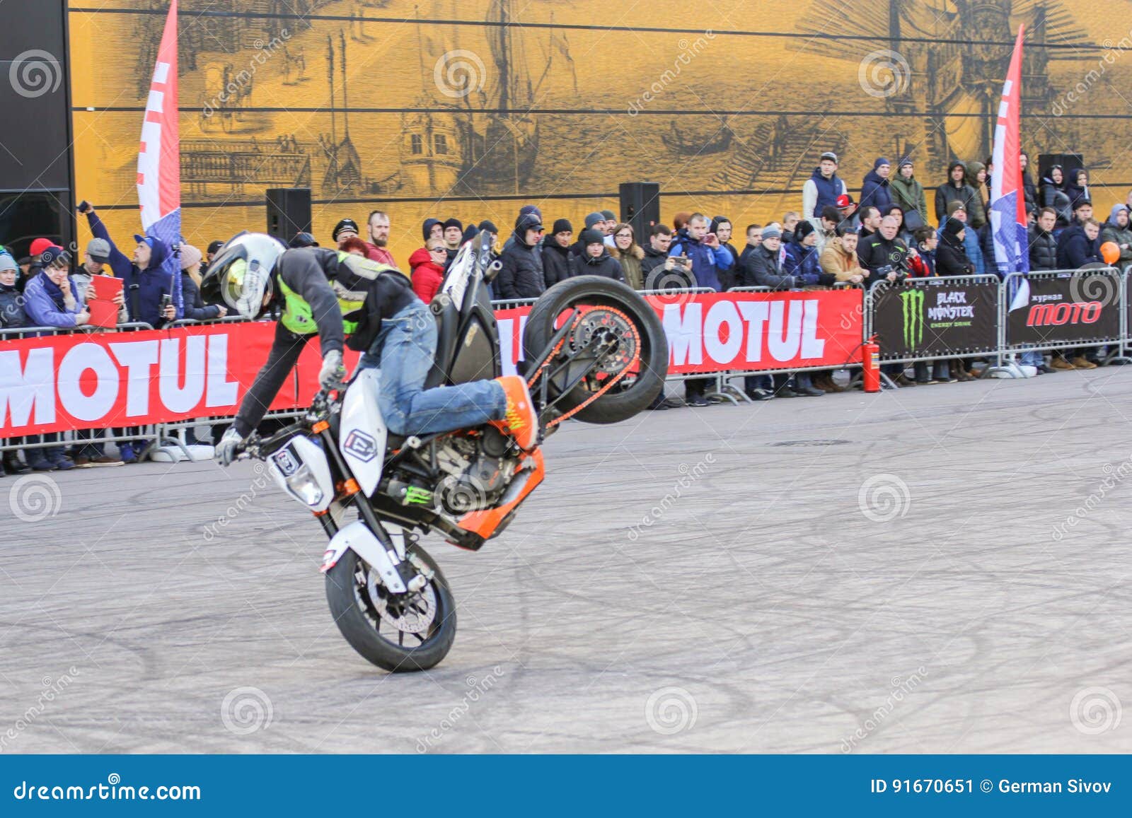 Doing the Tricks on a Motorcycle. Editorial Photo - Image of danger ...