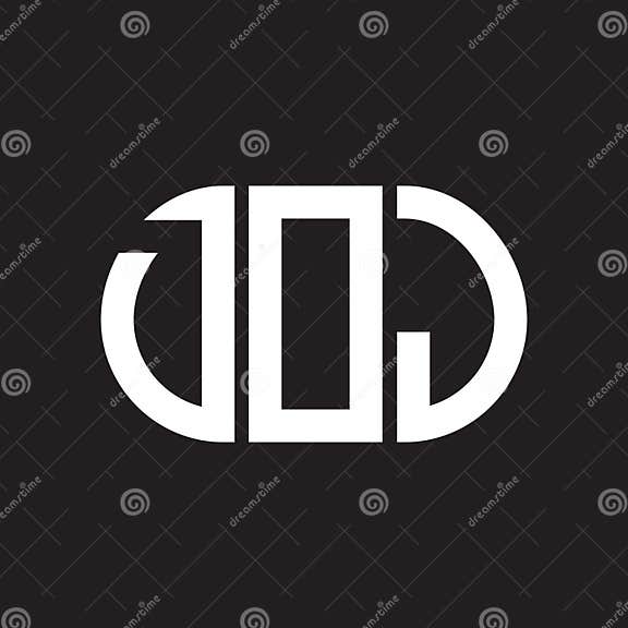 DOJ Letter Logo Design on Black Background. DOJ Creative Initials ...