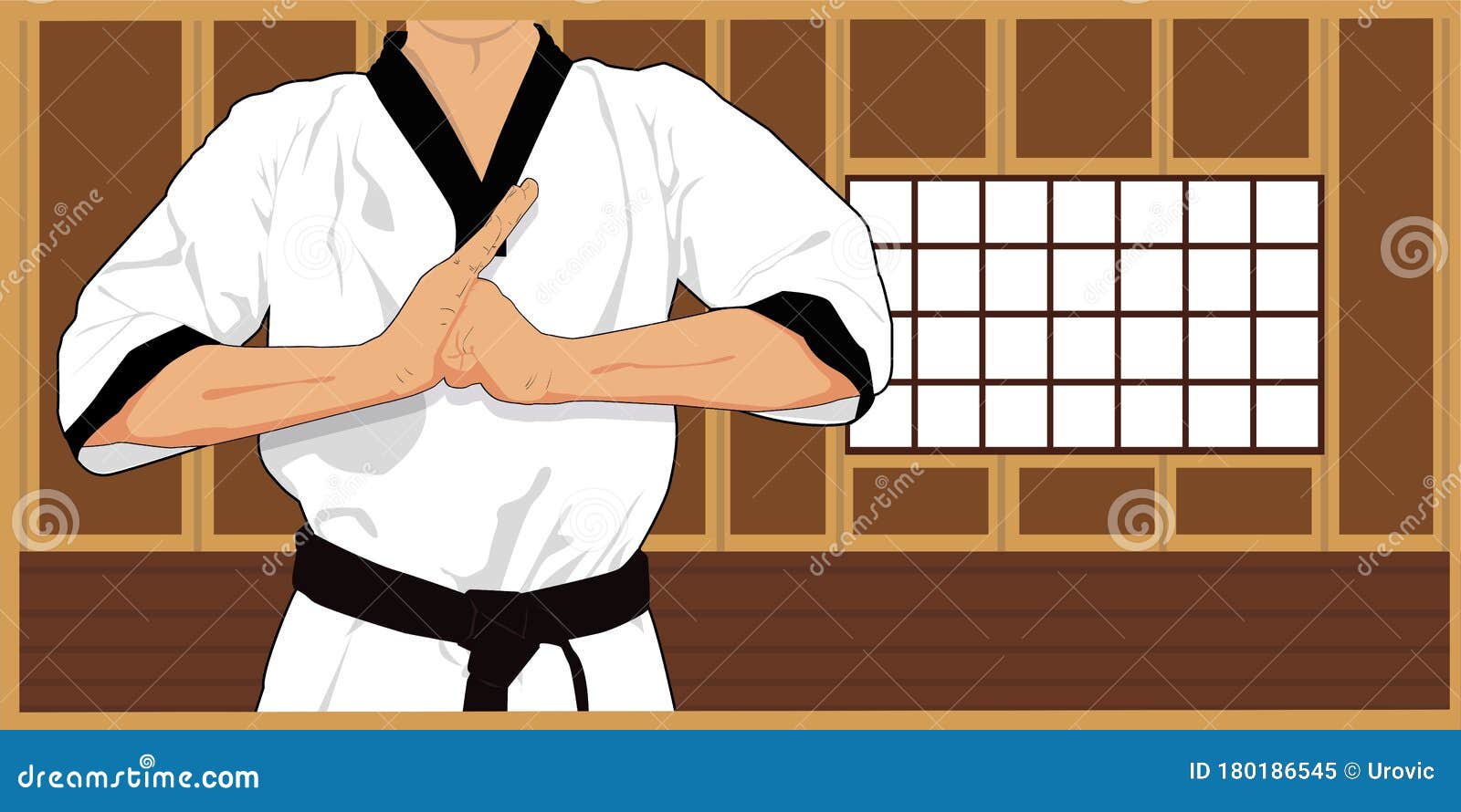 Dojo martial arts stock vector. Illustration of arts - 180186545