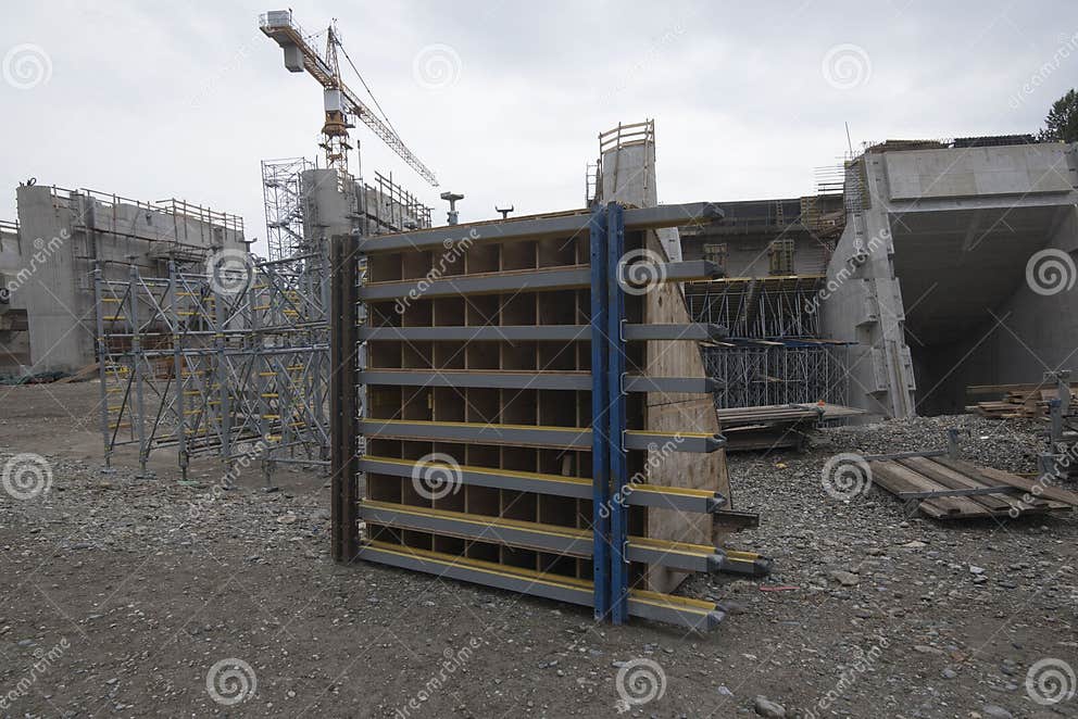 Doka Formwork on the Construction Side Stock Photo - Image of materials ...