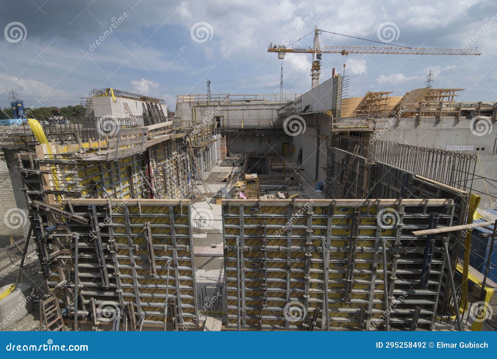 Doka Formwork on the Construction Side Stock Photo - Image of ...