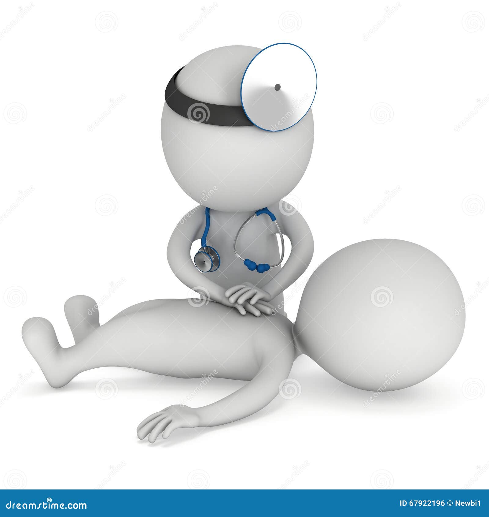 Doktor, Der Cpr-erste Hilfe Tut Stock Abbildung - Illustration von ...