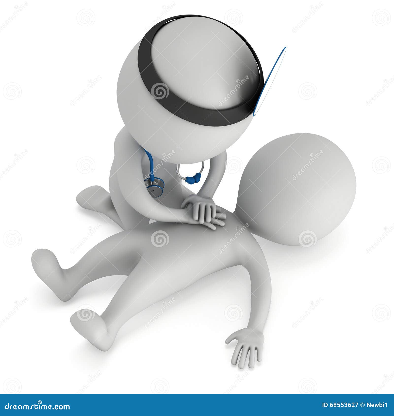 Doktor, Der Cpr-erste Hilfe Tut Stock Abbildung - Illustration von ...