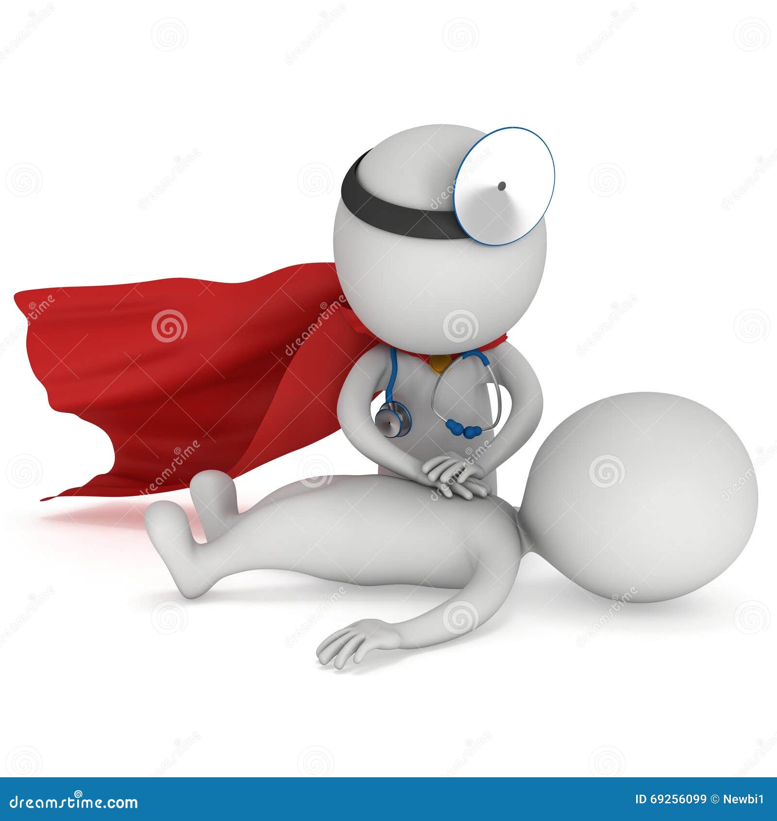 Doktor, Der Cpr-erste Hilfe Tut Stock Abbildung - Illustration von ...