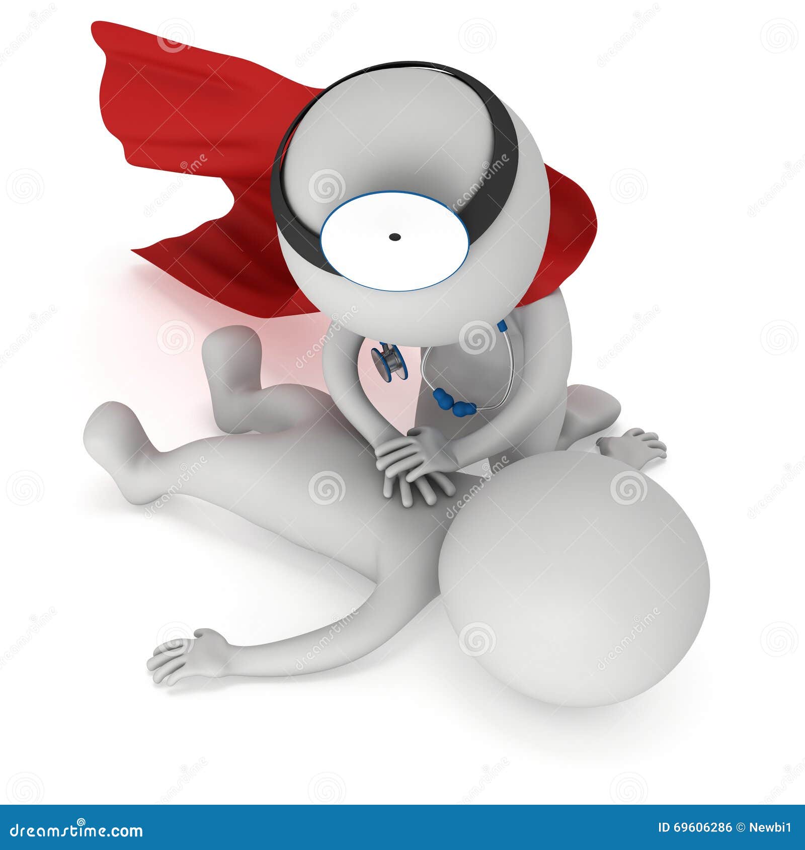 Doktor, Der Cpr-erste Hilfe Tut Stock Abbildung - Illustration von ...