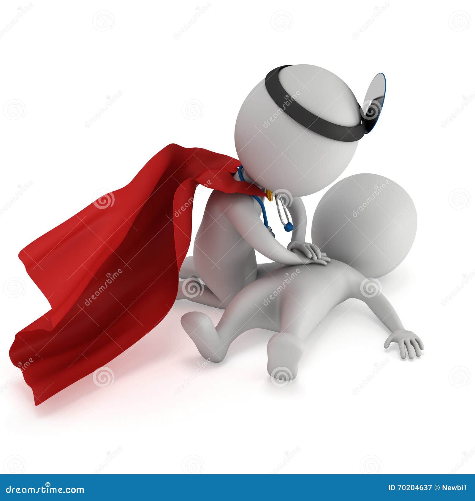 Doktor, Der Cpr-erste Hilfe Tut Stock Abbildung - Illustration von ...