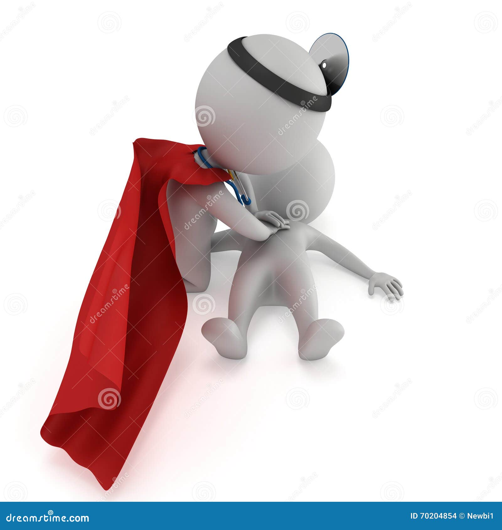 Doktor, Der Cpr-erste Hilfe Tut Stock Abbildung - Illustration von ...