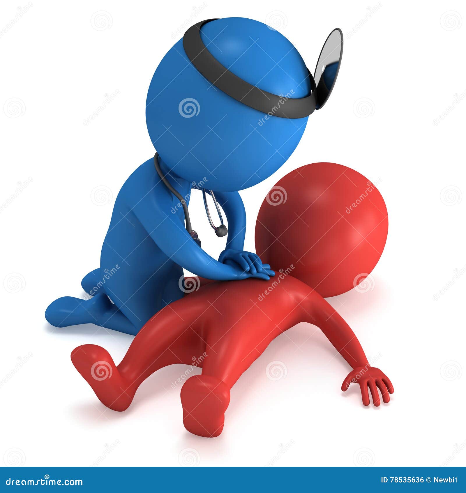 Doktor, Der Cpr-erste Hilfe Tut Stock Abbildung - Illustration von ...