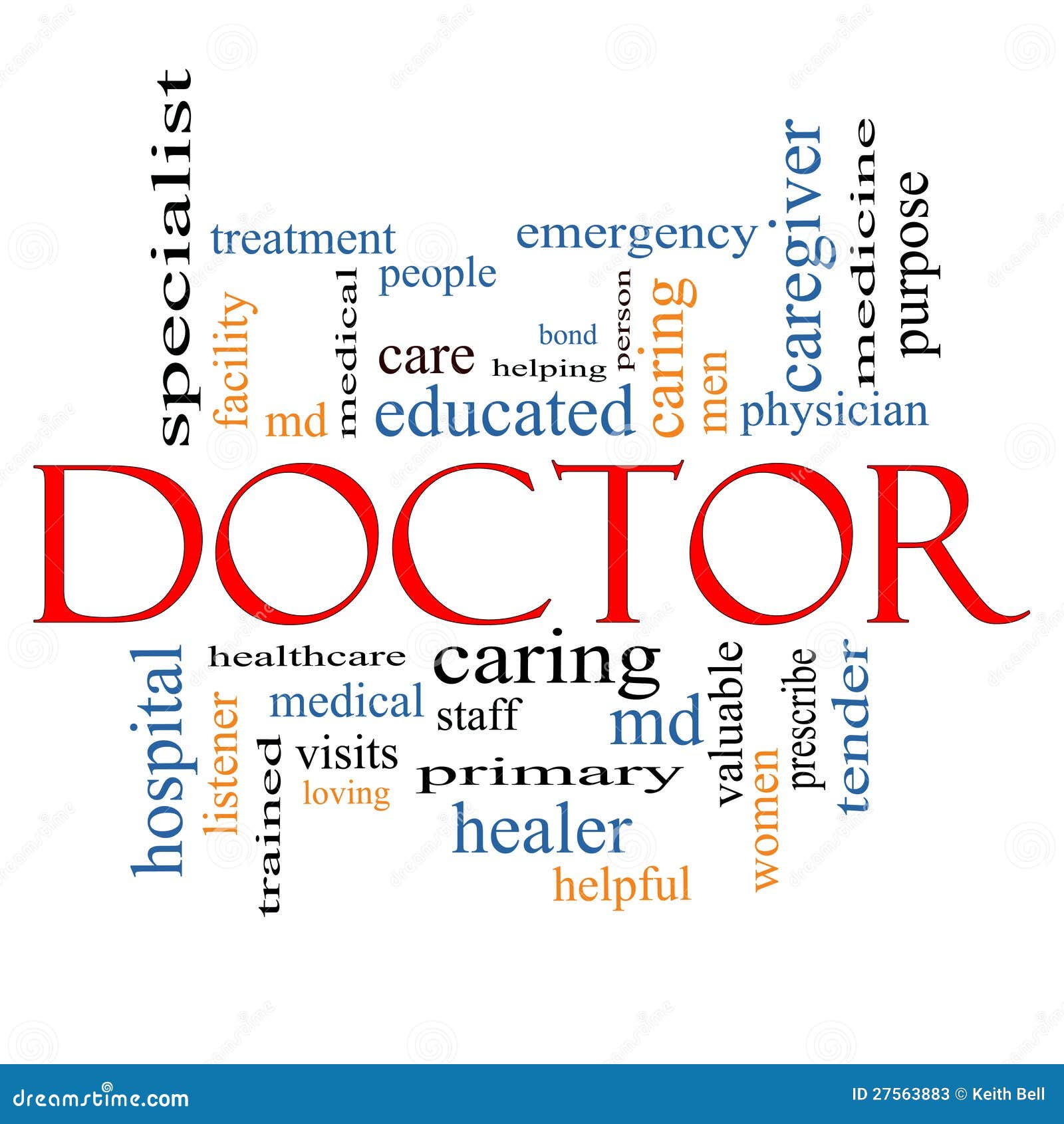 Doktor Word Cloud Concept stock abbildung. Illustration von wertvoll ...
