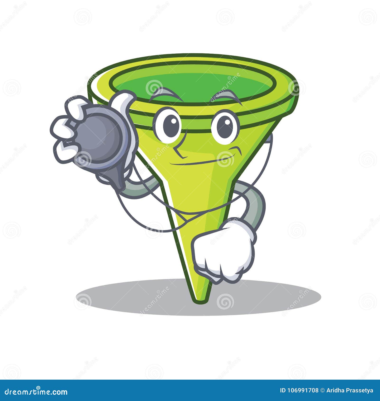 Doktortrichtercharakter-Karikaturart Vektor Abbildung - Illustration ...