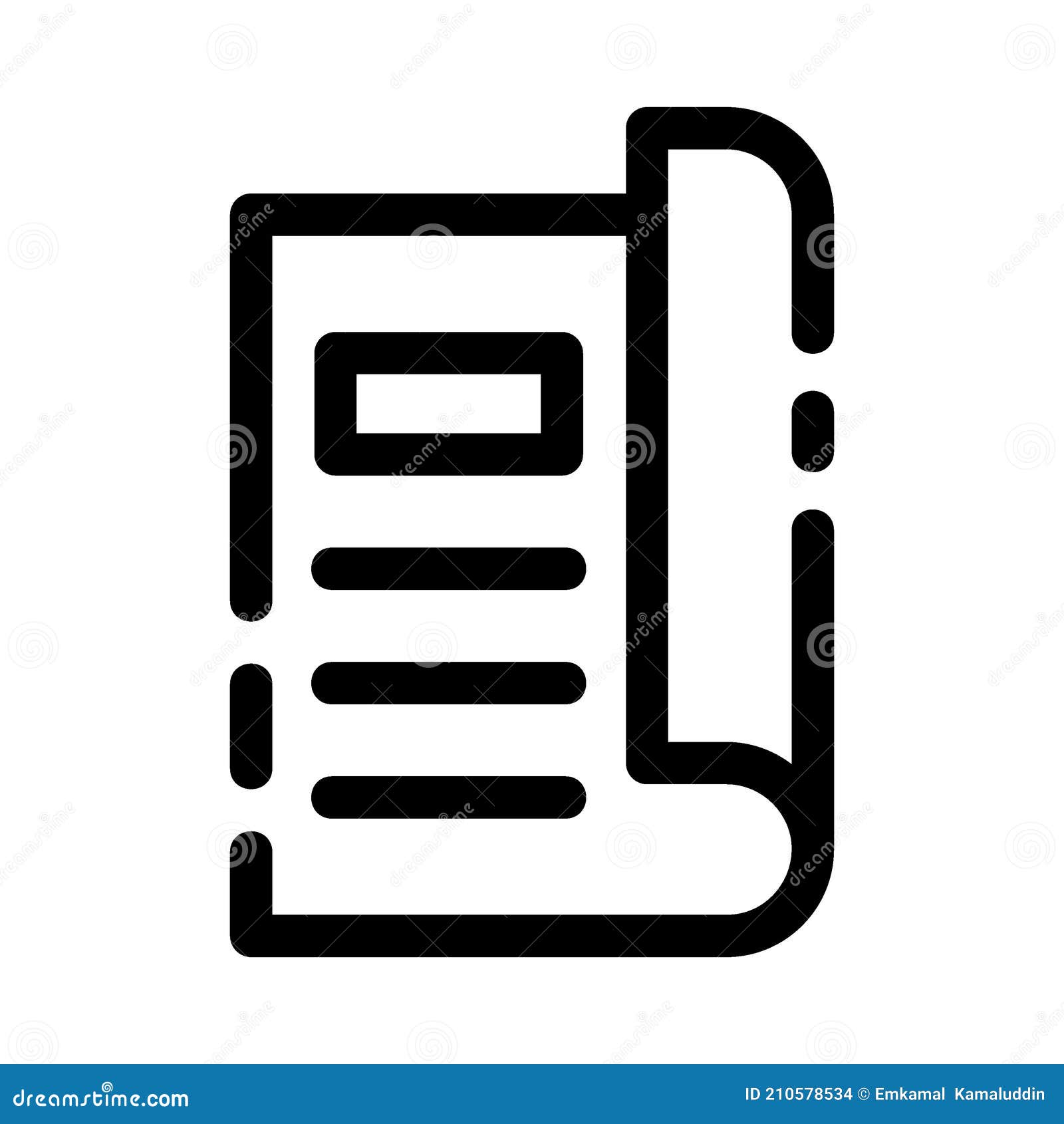 Dokumentenikone Oder Logos Isolierte Zeichensymbolvektorillustration ...