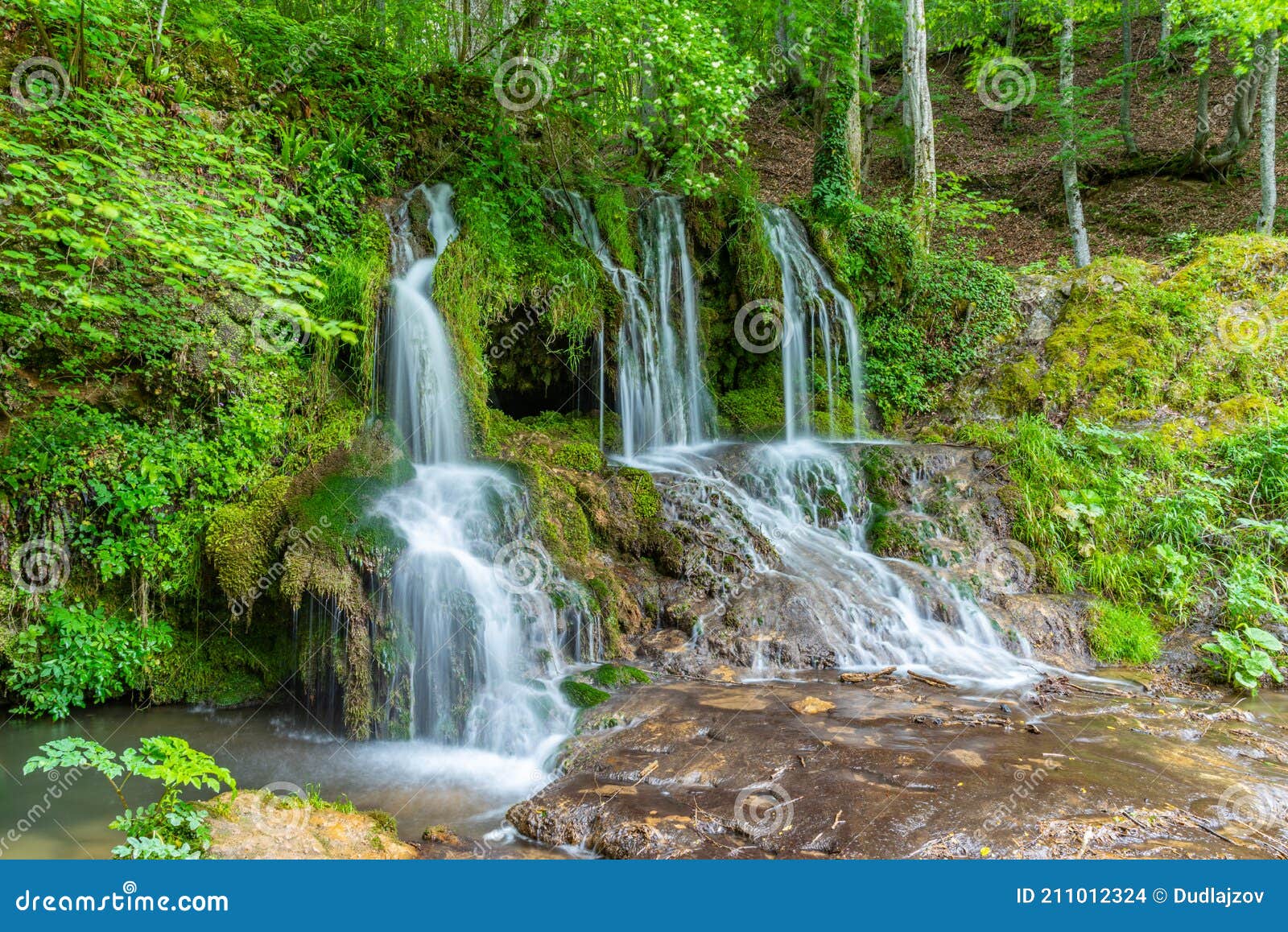 Dokuzak Waterfall in Strandzha Mountains in Bulgaria Stock Photo ...