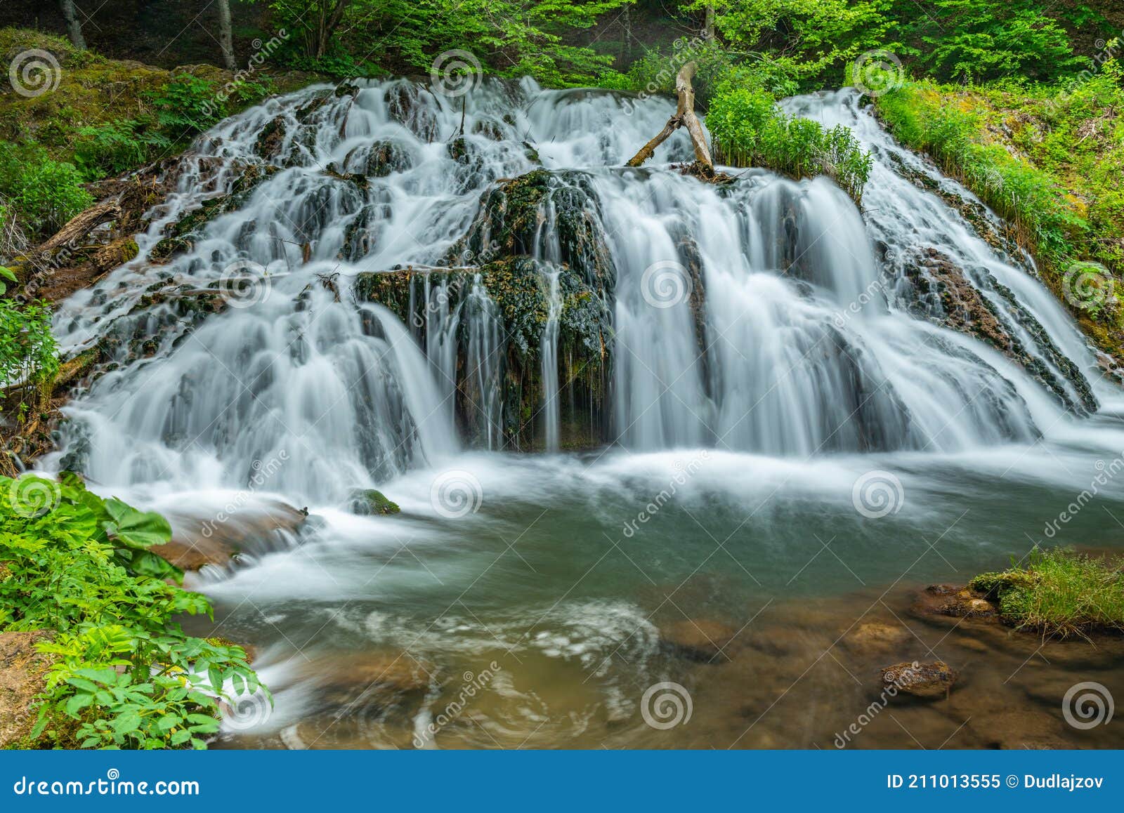 Dokuzak Waterfall in Strandzha Mountains in Bulgaria Stock Image ...