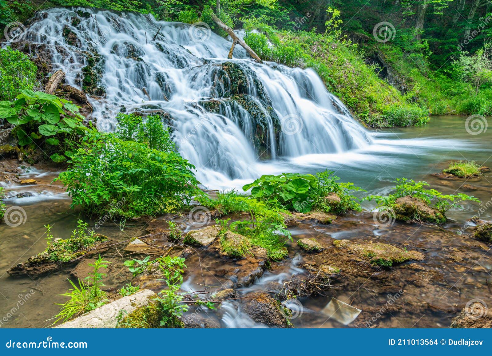 Dokuzak Waterfall in Strandzha Mountains in Bulgaria Stock Photo ...