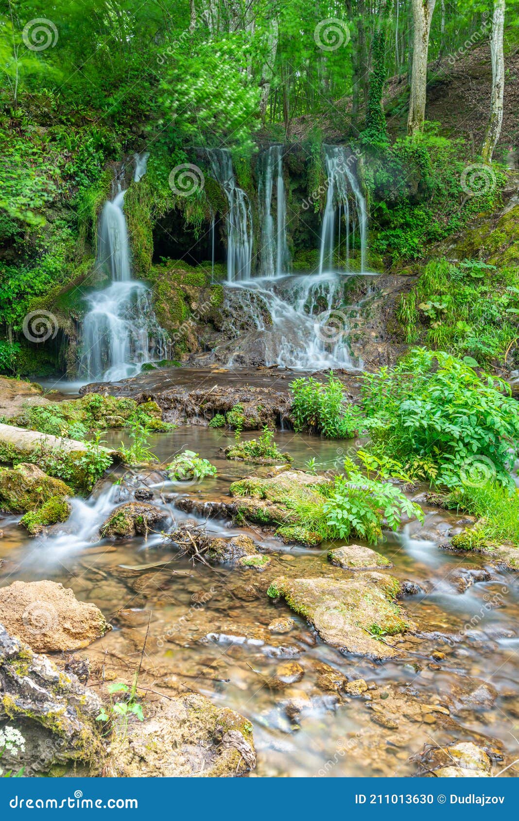 Dokuzak Waterfall in Strandzha Mountains in Bulgaria Stock Photo ...
