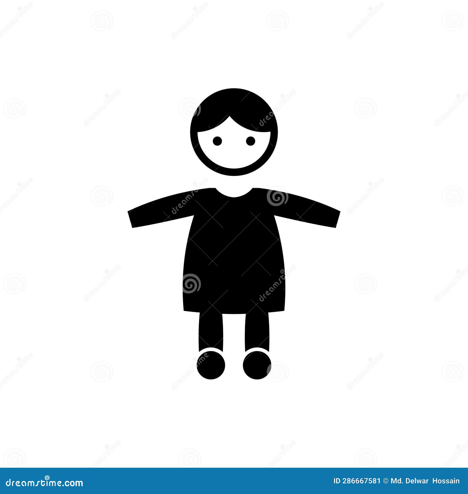 Dol icon stock vector. Illustration of vector, handcrafted - 286667581