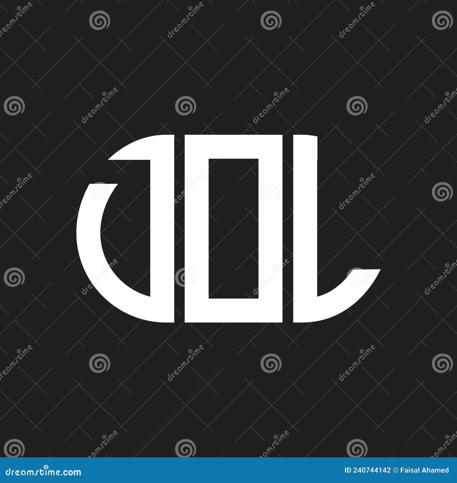 DOL Letter Logo Design On Black Background. DOL Creative Initials ...