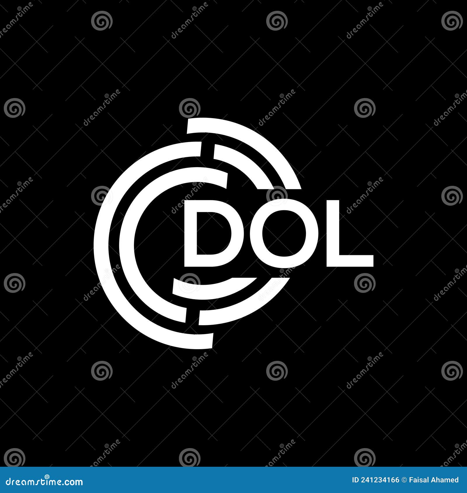DOL Letter Logo Design On Black Background. DOL Creative Initials ...