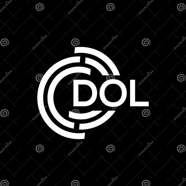 DOL Letter Logo Design on Black Background. DOL Creative Initials ...