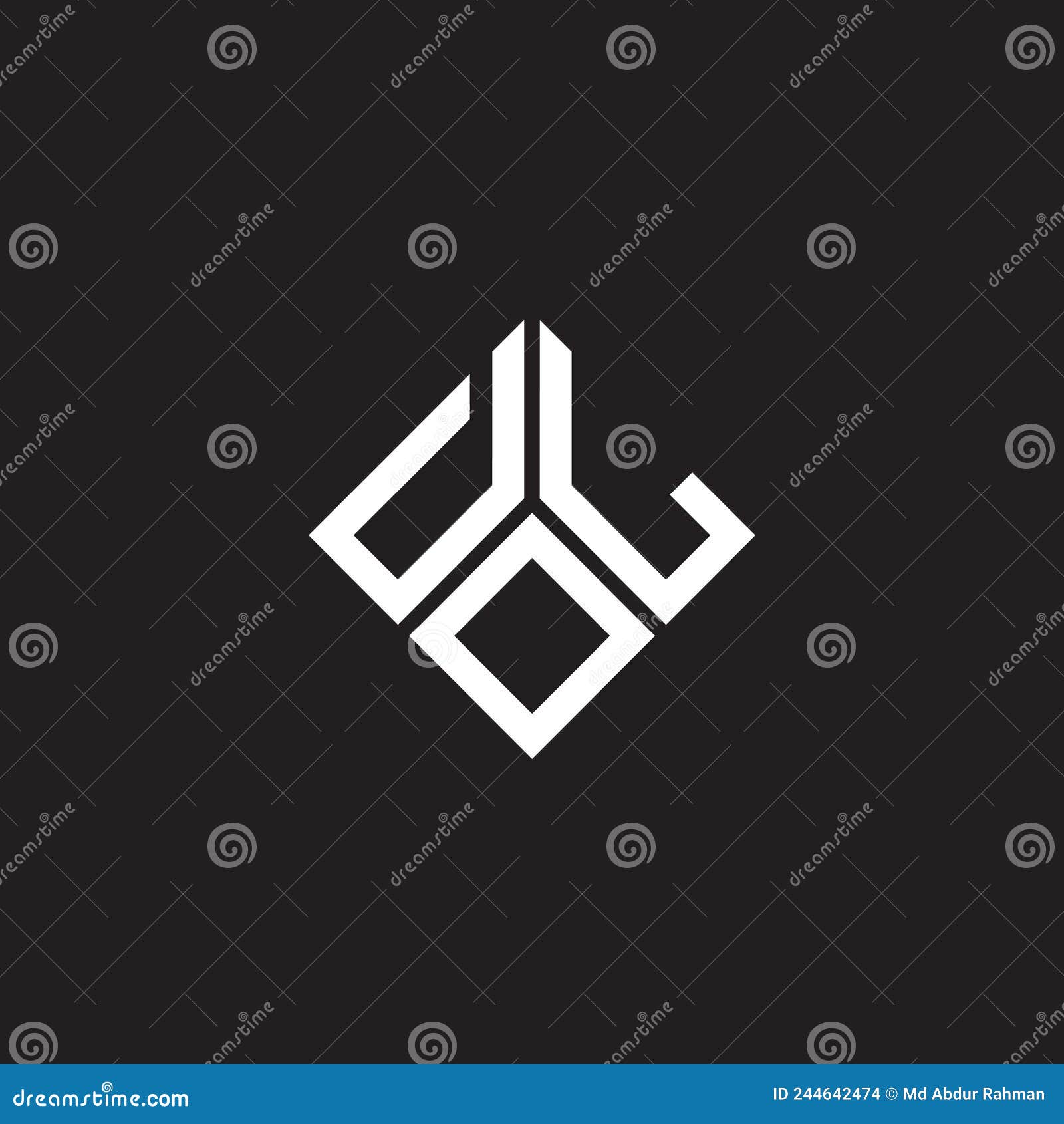 DOL Letter Logo Design On Black Background. DOL Creative Initials ...