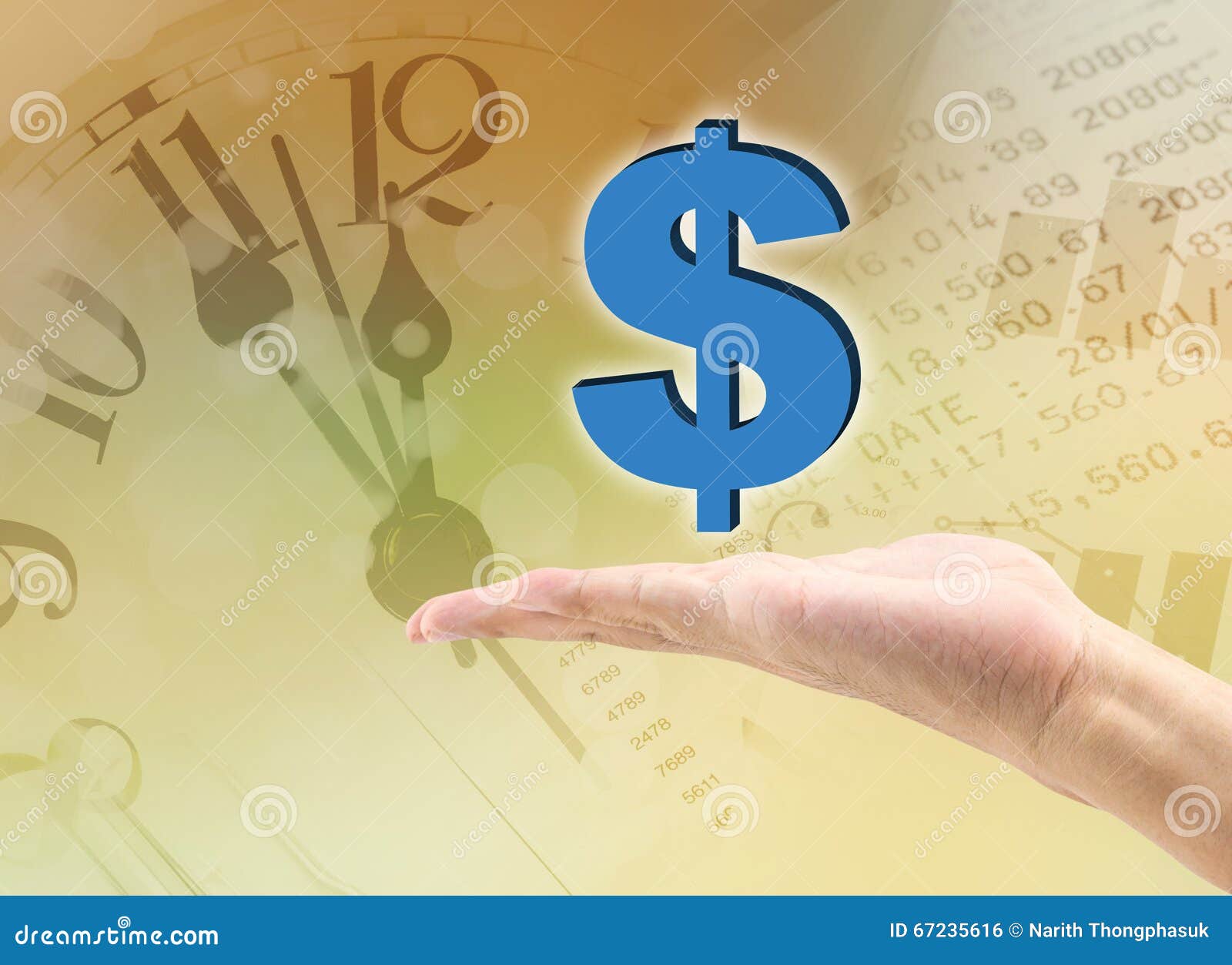 Dolar in the hand stock photo. Image of dolar, financial - 67235616