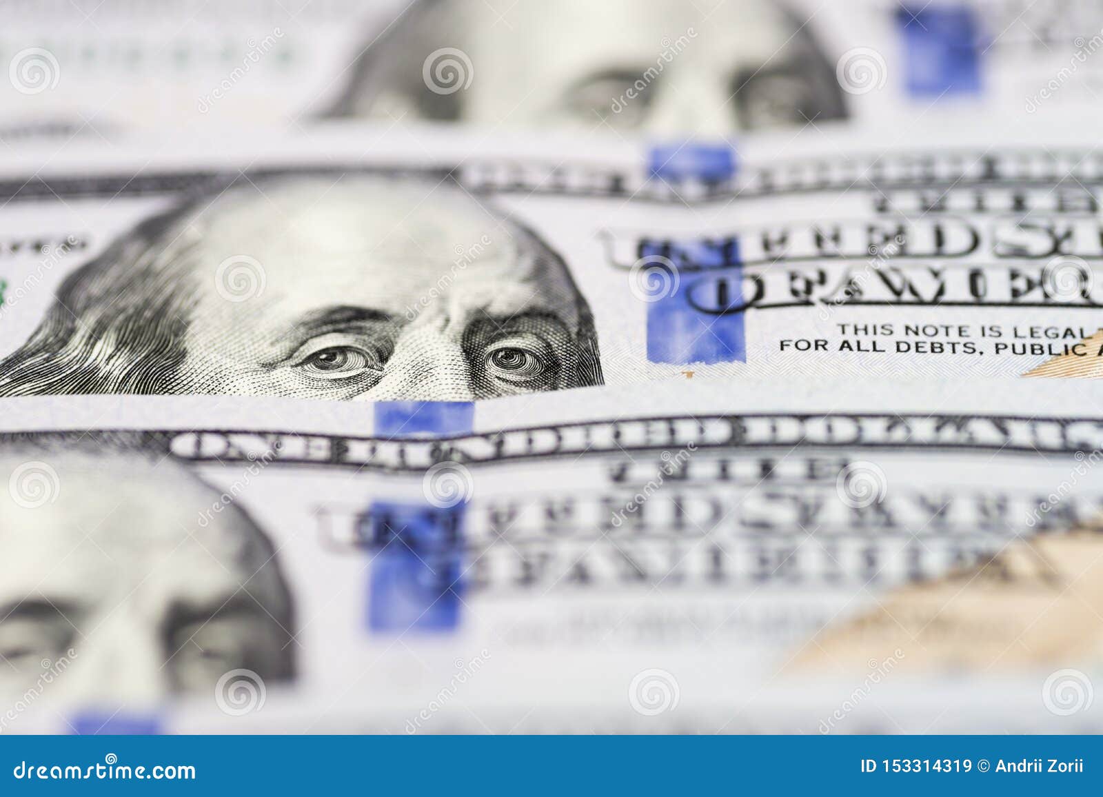Dolar USA Close Up. the Texture of the Fragment of the Dollar Bill ...