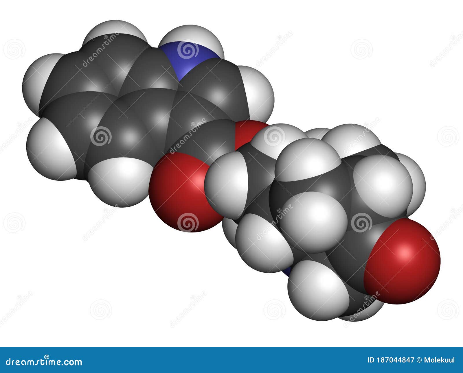 Dolasetron Nausea and Vomiting Drug Molecule. Atoms are Represented As ...