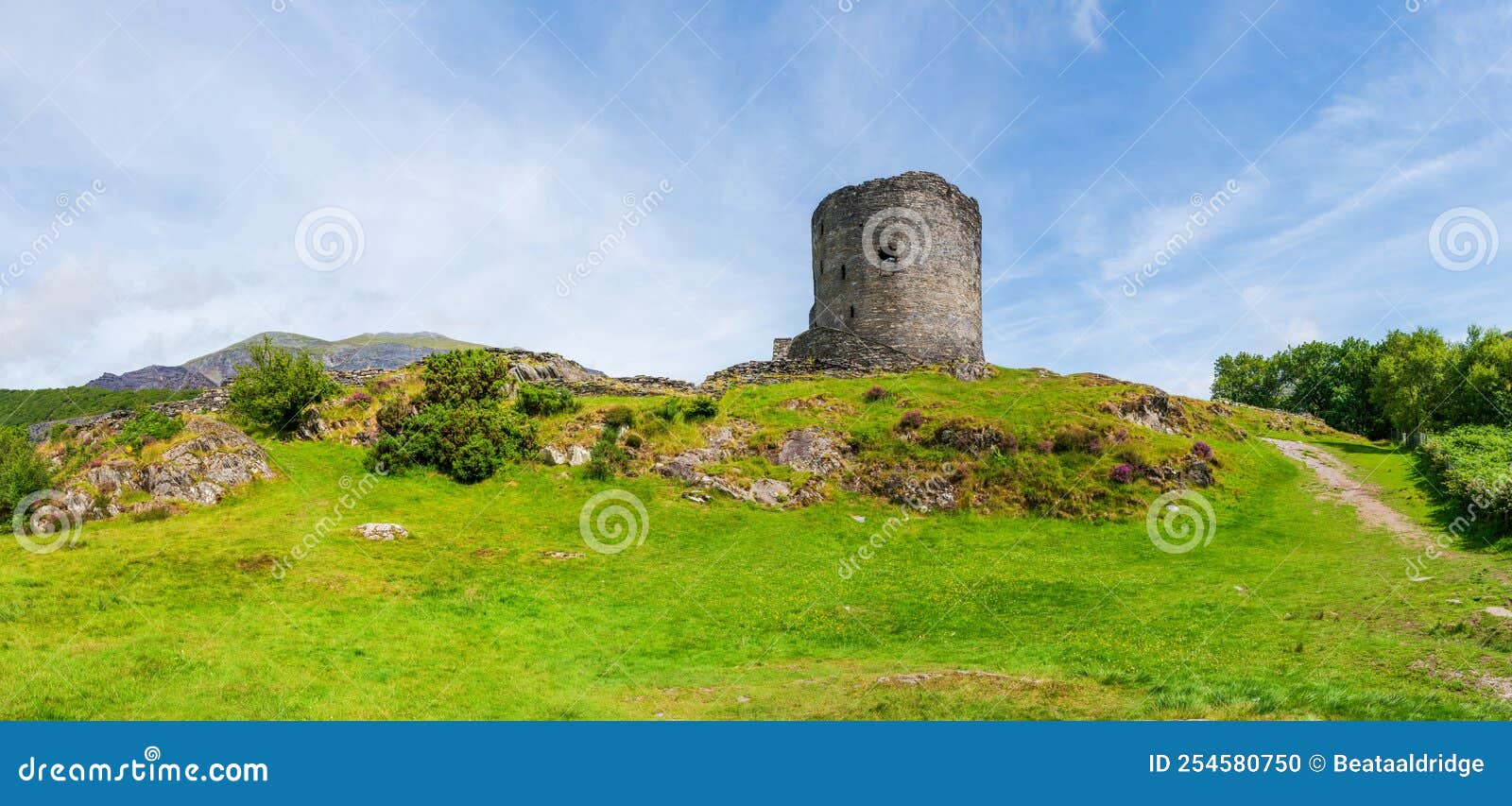 Dolbadarn Castle stock photo. Image of mountain, castle - 254580750
