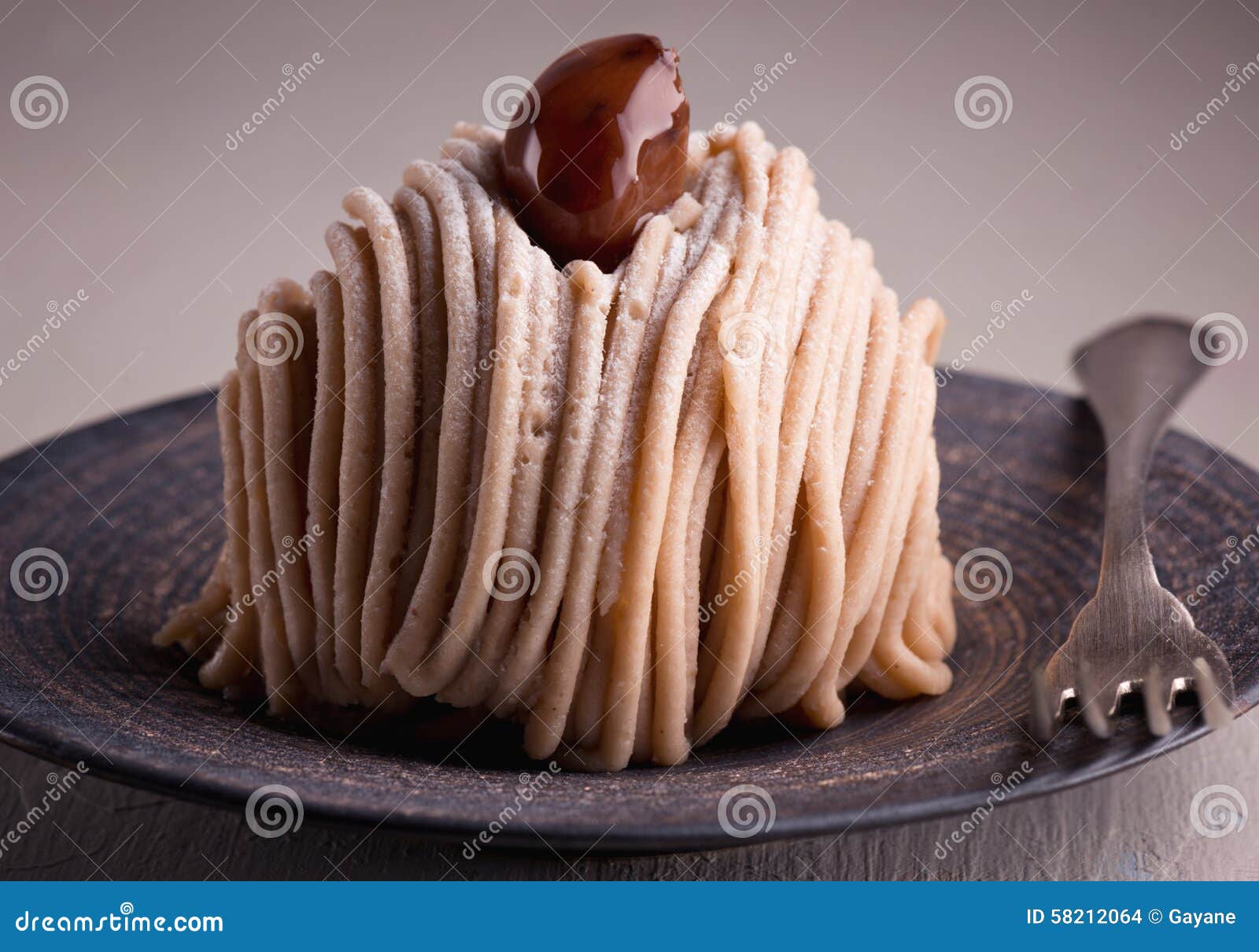 Dolce Mont Blanc Del Francese Fotografia Stock - Immagine di dessert ...