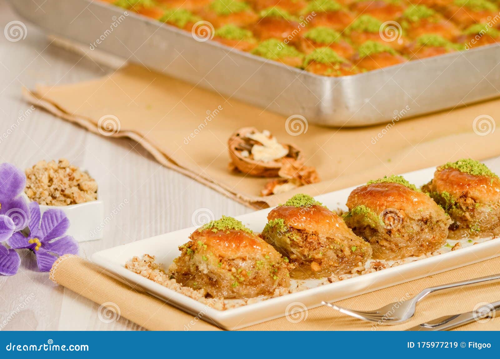 Dolce Turco Della Cucina Turca Baklava Immagine Stock - Immagine di ...