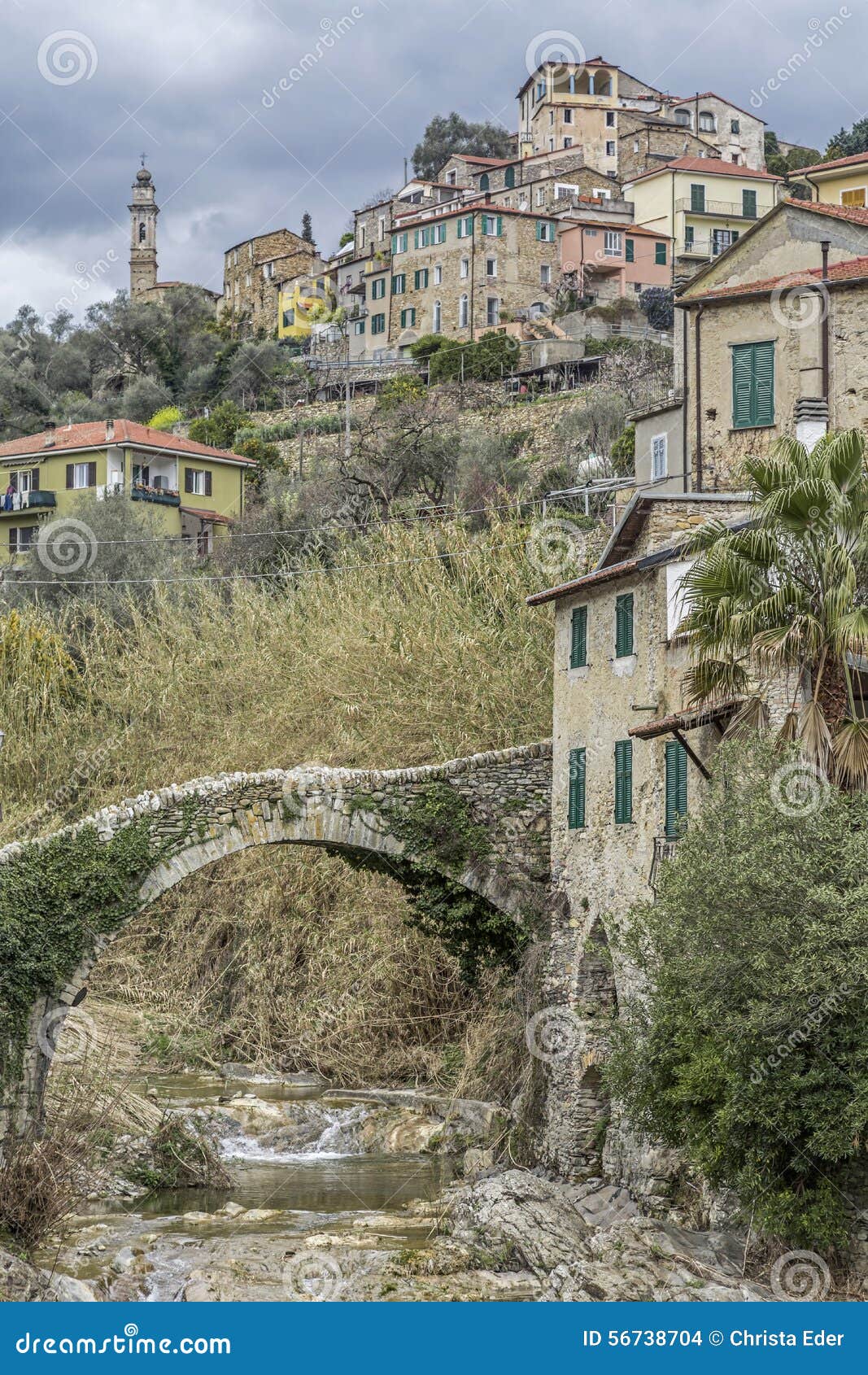 Dolcedo stock photo. Image of waters, village, inland - 56738704
