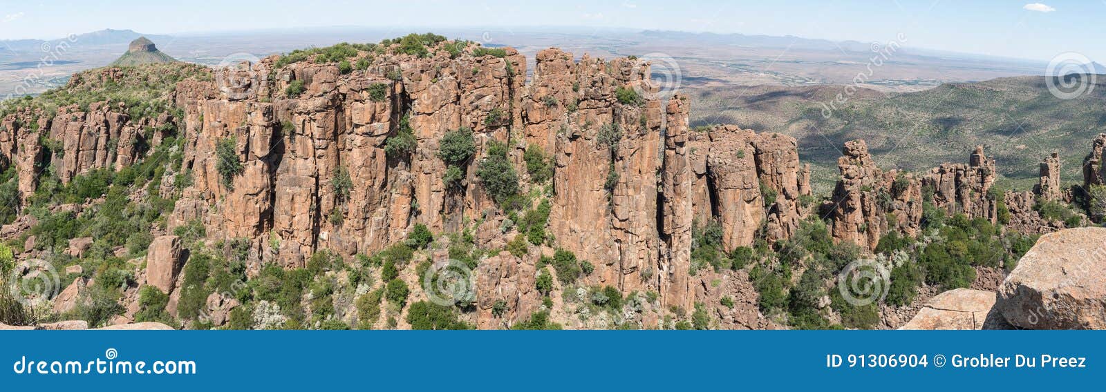 Dolerite Columns Near Graaff Reinet at the Valley of Desolation Stock ...