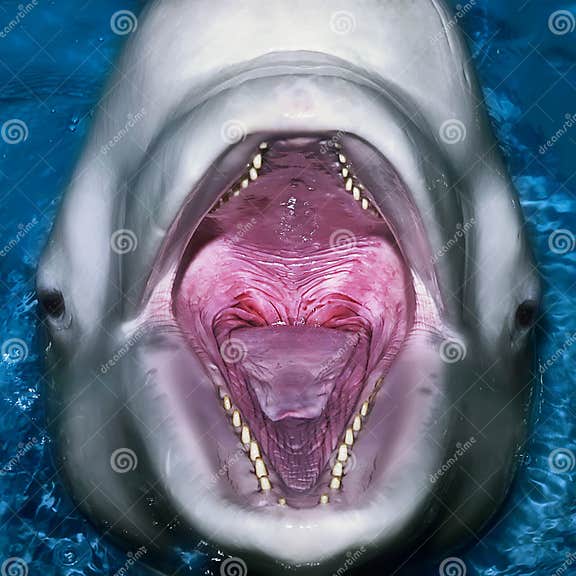 Dolfijn stock afbeelding. Image of walvis, mond, zwemmen - 7608709