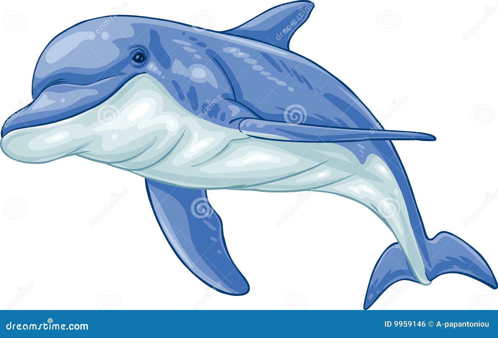 Dolfijn vector illustratie. Illustration of tekening, beeldverhaal ...