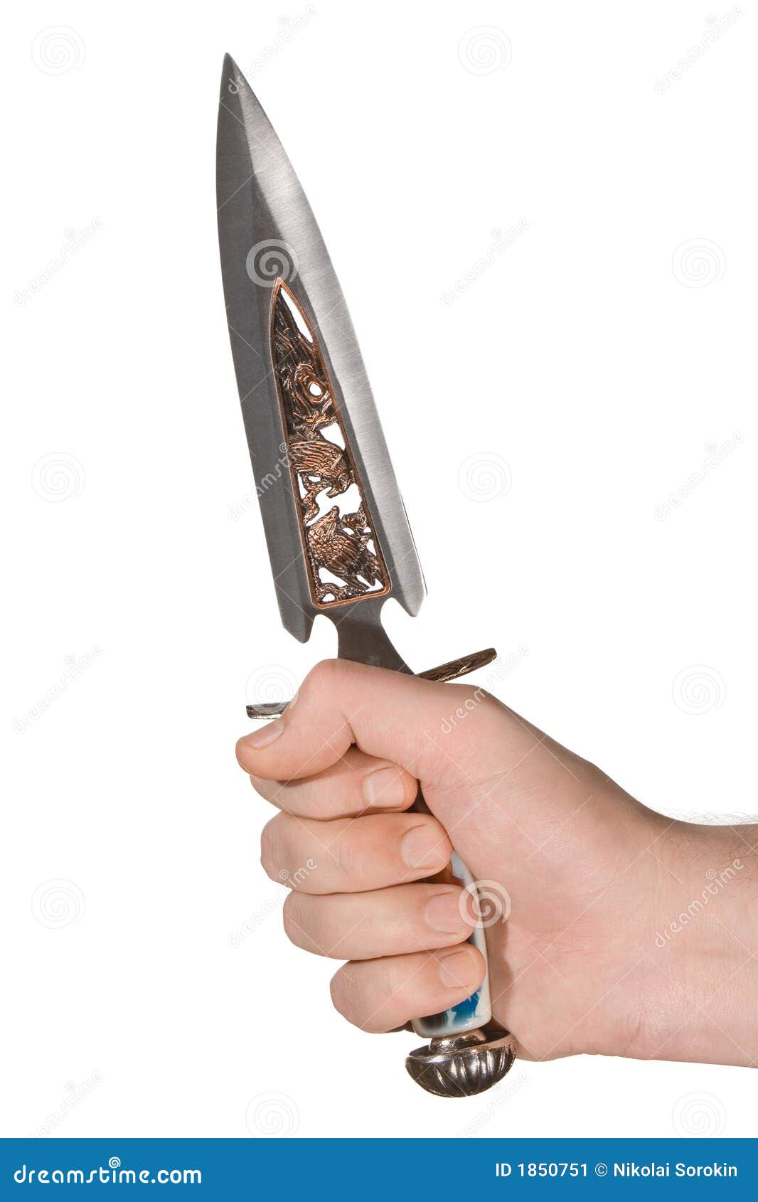 Dolk met in hand patroon stock afbeelding. Image of scherp - 1850751