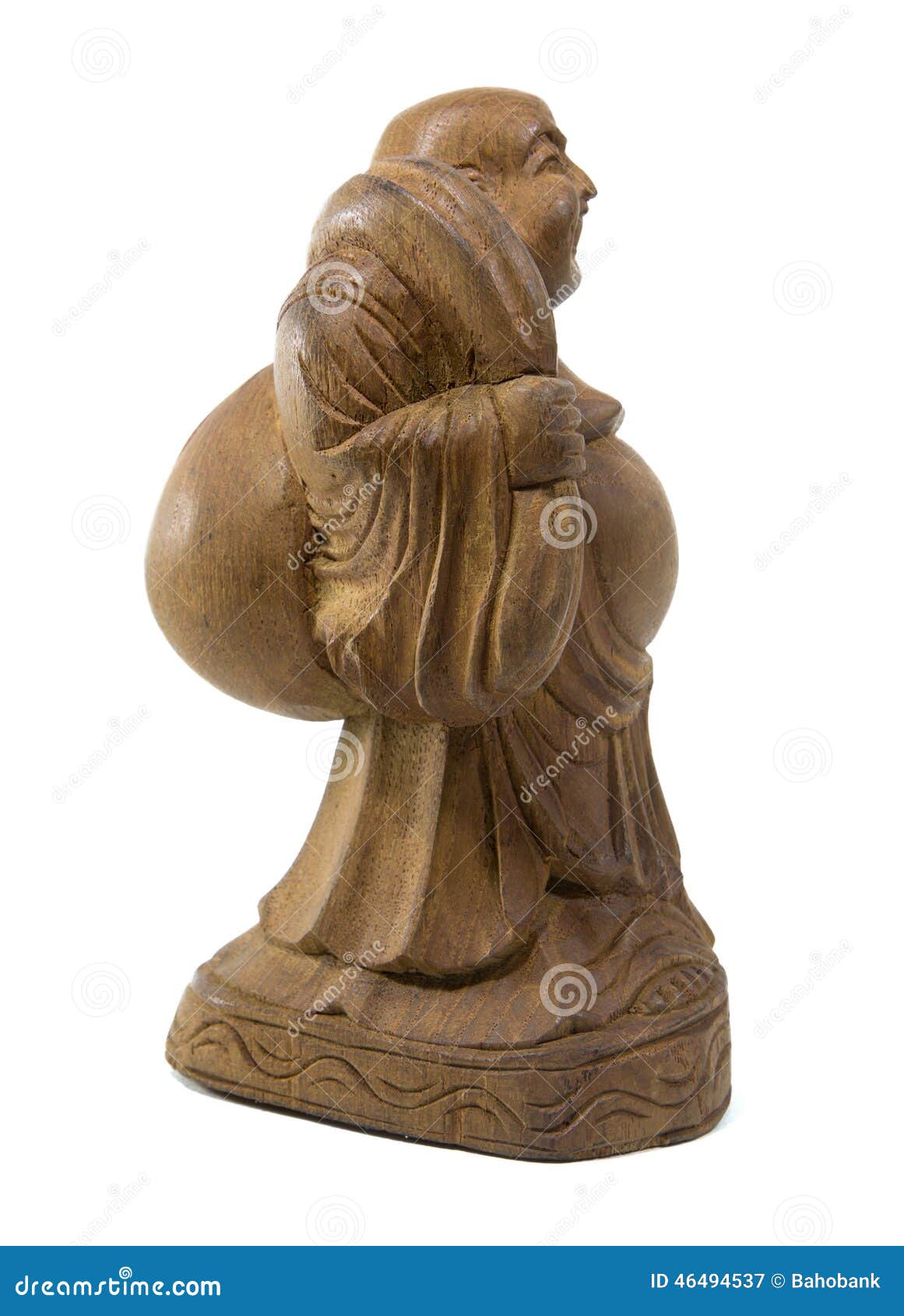 Doll carved Chinese God. stock image. Image of stand - 46494537