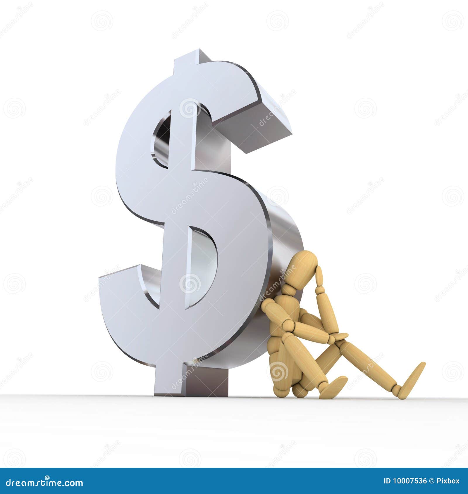 Doll at Dollar Sign stock illustration. Illustration of idea - 10007536