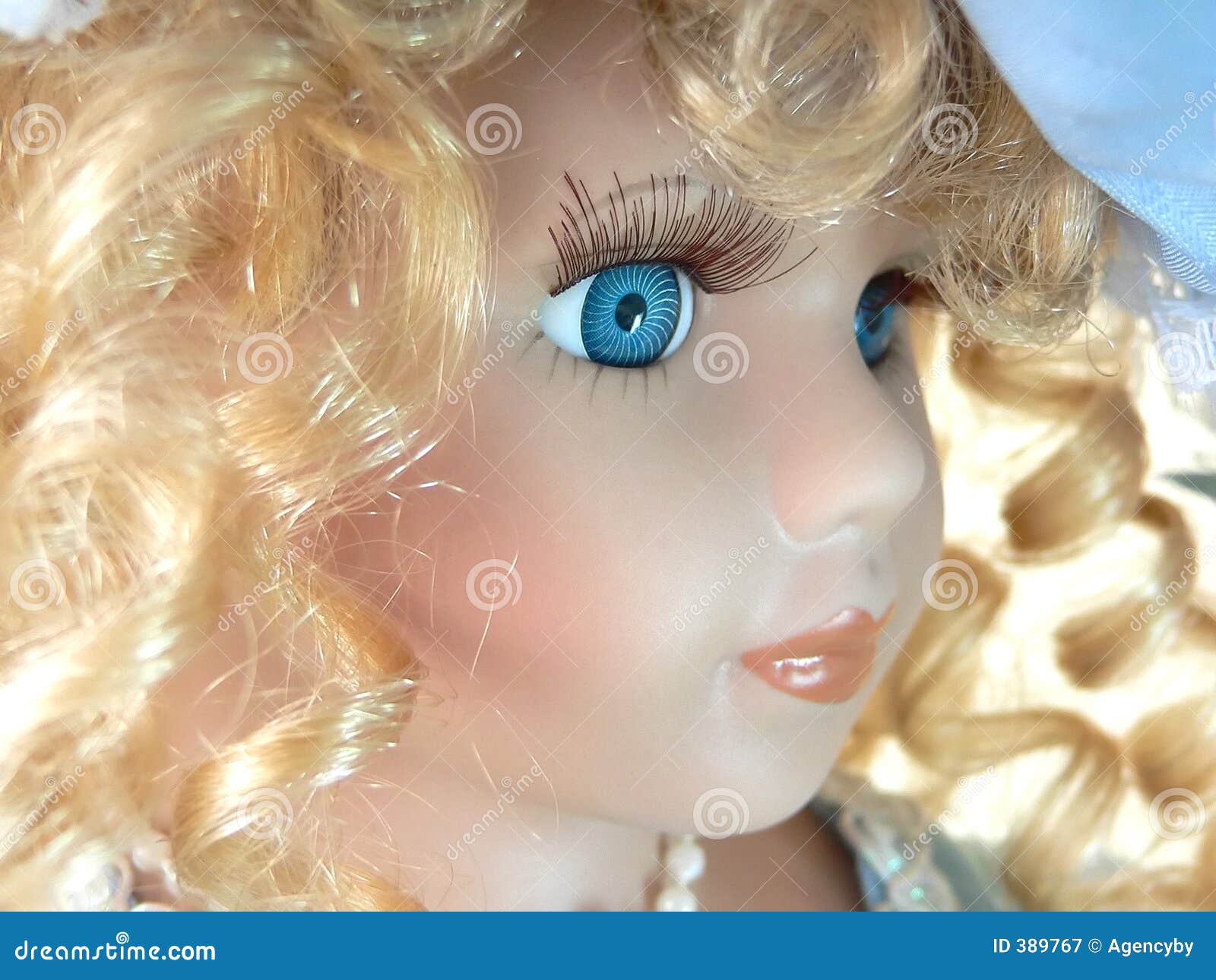 Doll face stock image. Image of childhood, detail, dolls - 389767