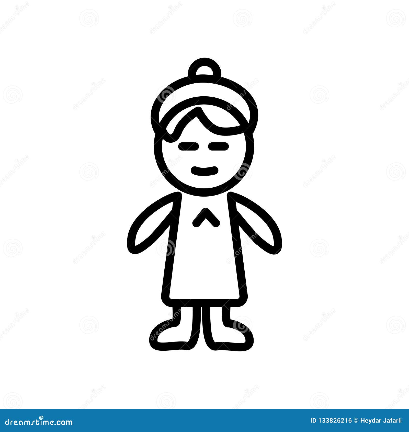 Doll Icon Vector Isolated on White Background, Doll Sign , Linear and ...