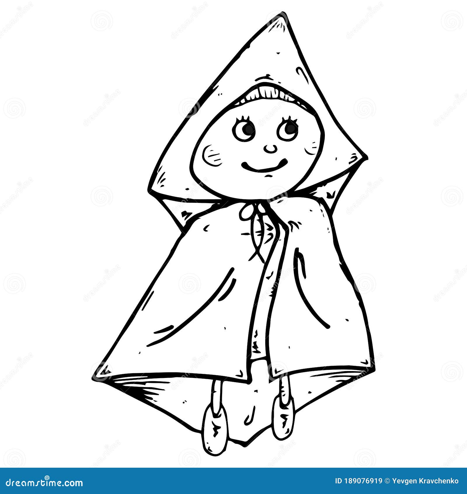 Doll Icon. Vector Illustration of Russian Children`s Doll. Hand Drawn ...