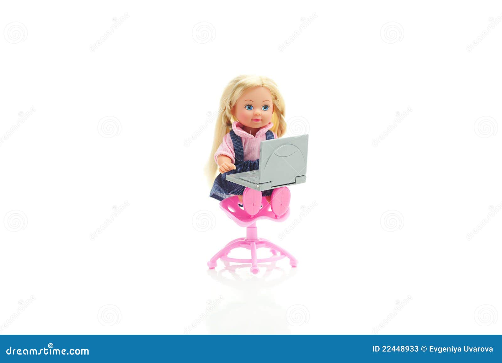 Doll with laptop stock image. Image of computer, monitor - 22448933