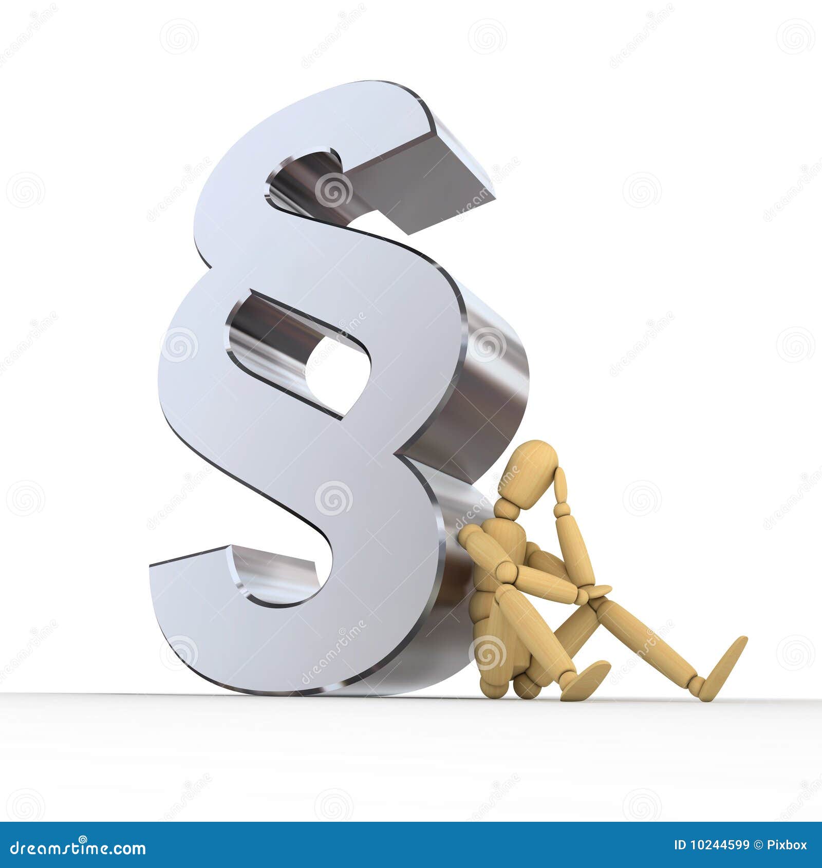 3D Figure With Paragraph Sign Royalty-Free Cartoon | CartoonDealer.com ...