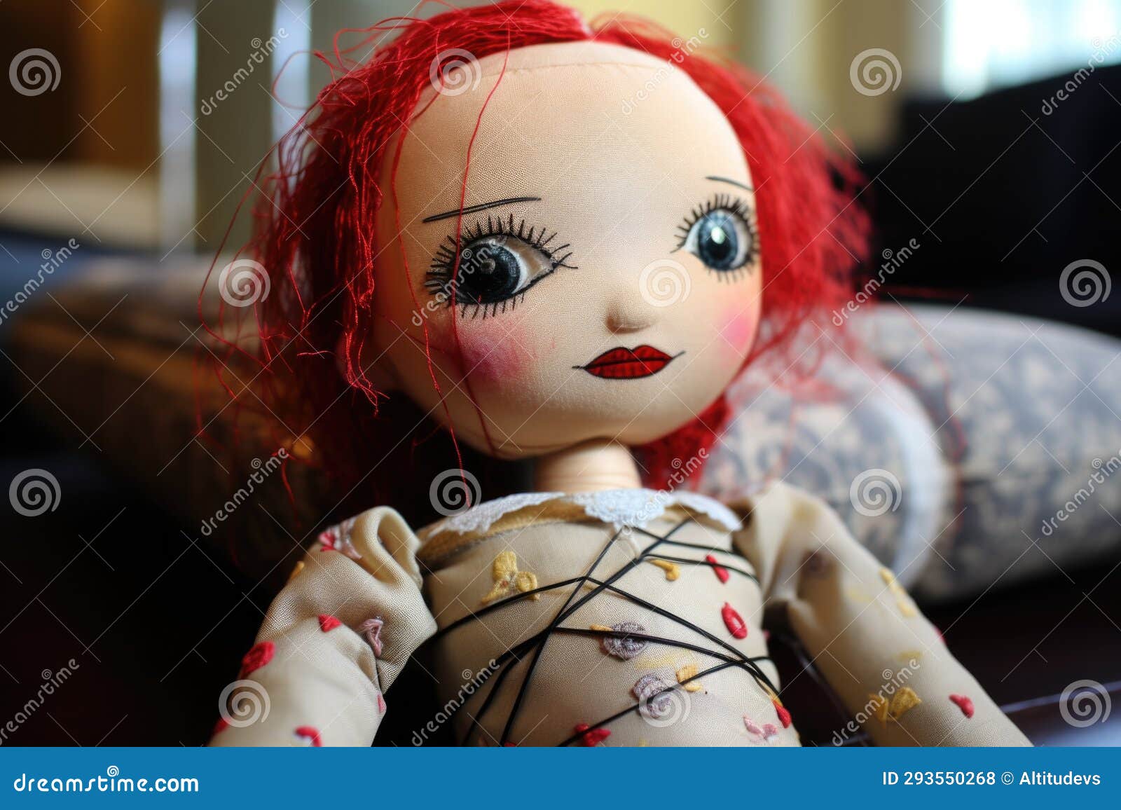 Doll stitched up after stock illustration. Illustration of doll - 293550268