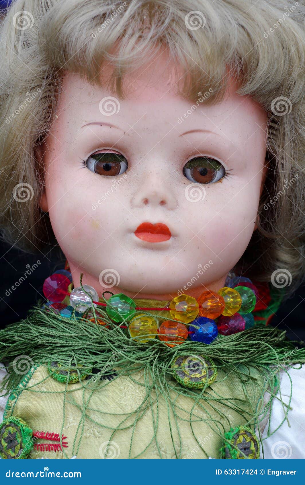Doll vintage portrait stock photo. Image of decorative - 63317424