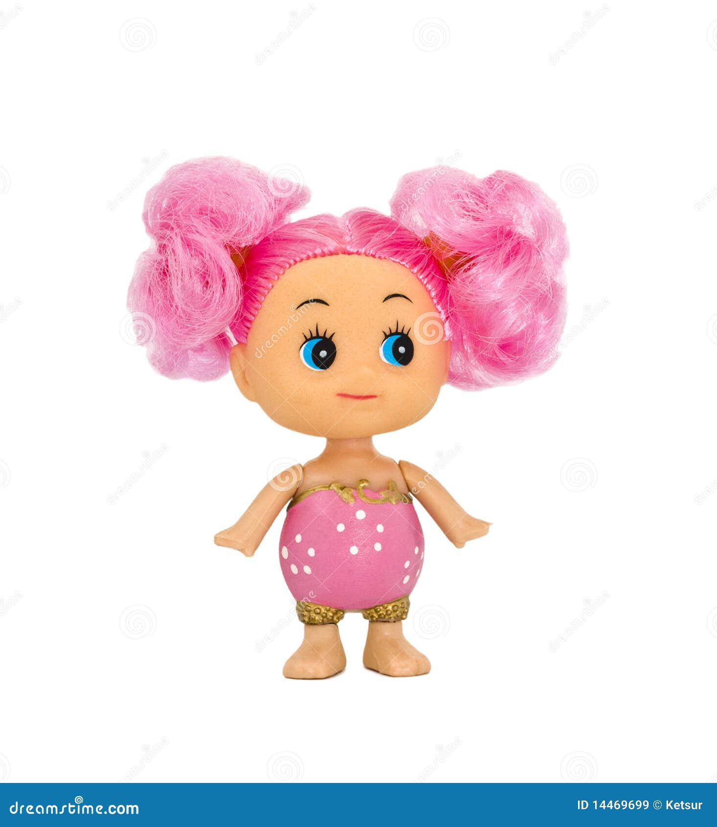 Doll in white background stock image. Image of gift, curly - 14469699