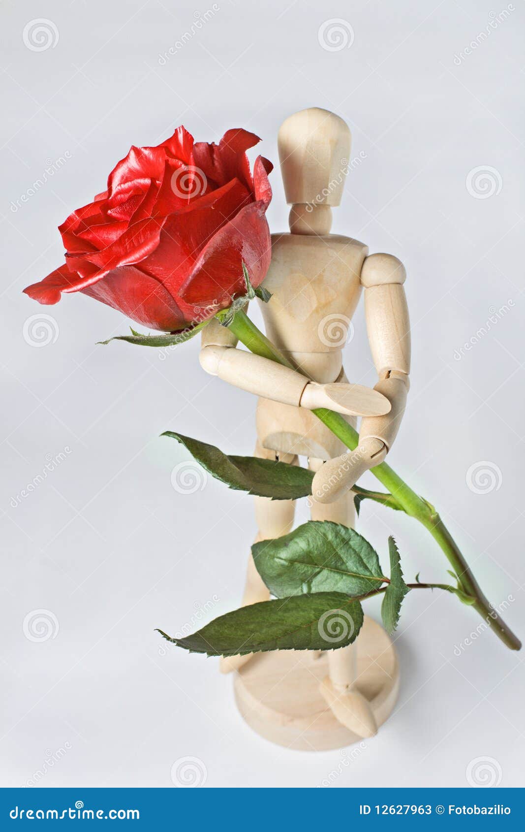 Doll whith rose stock image. Image of valentine, sympathy - 12627963
