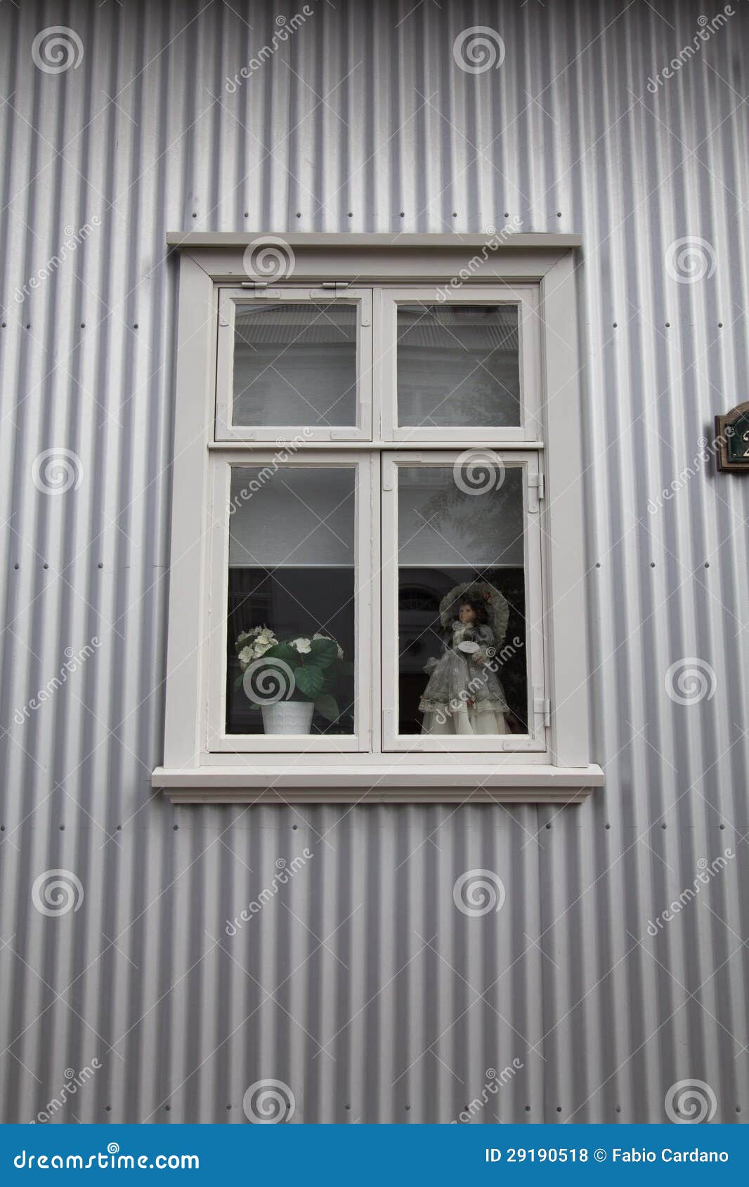 Doll at the window stock photo. Image of decoration, curtain - 29190518