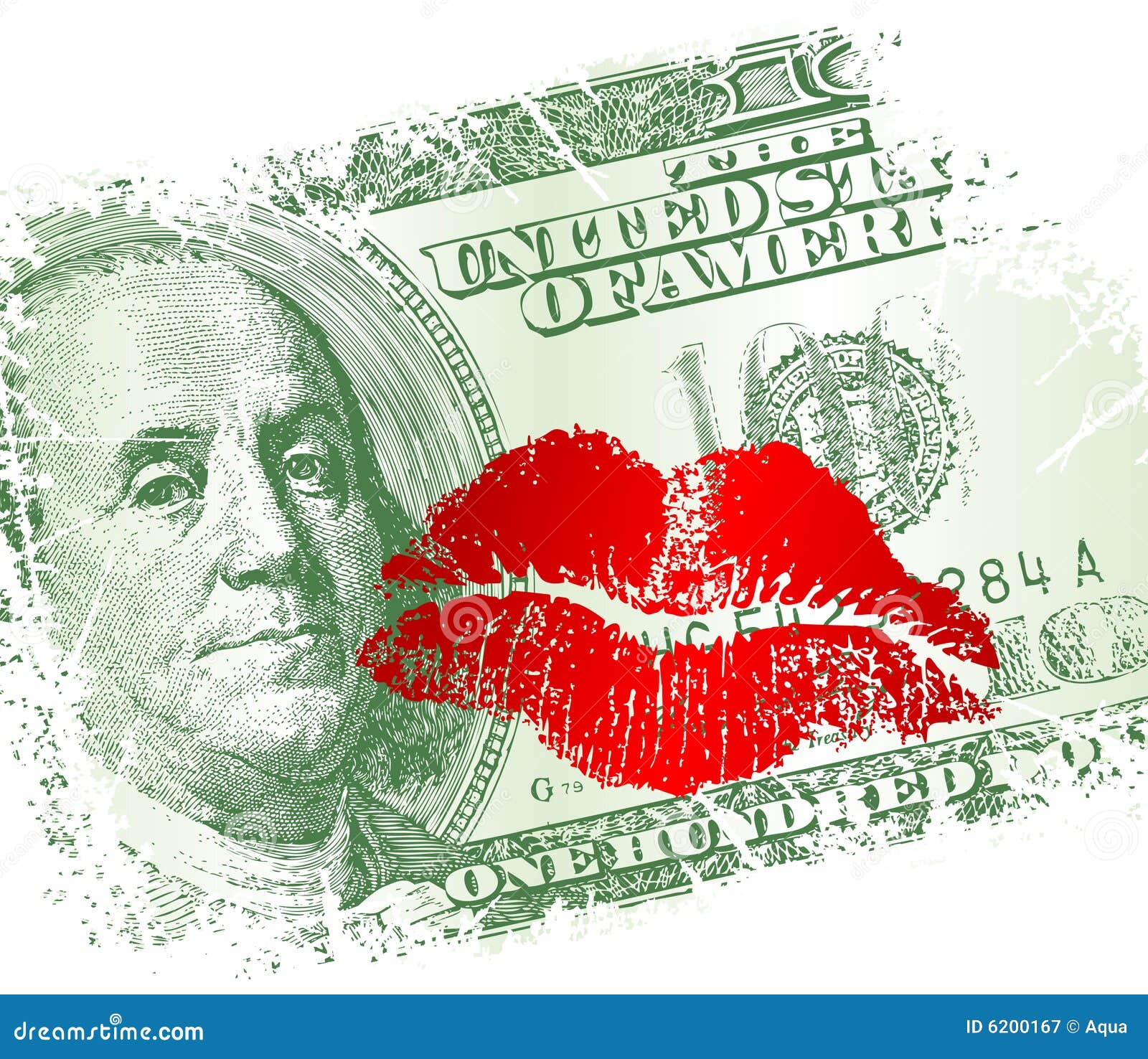Dollar stock vector. Illustration of finance, money, kiss - 6200167
